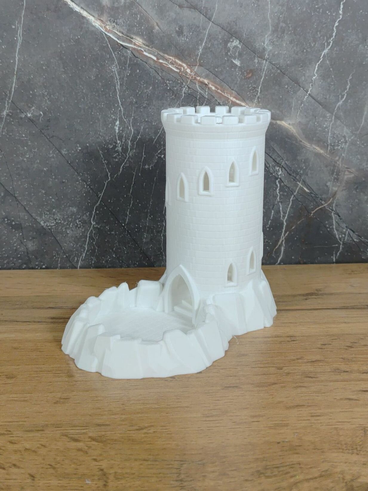Башня на скалах белая, для настольных игр Dungeon & Dragons Dice tower