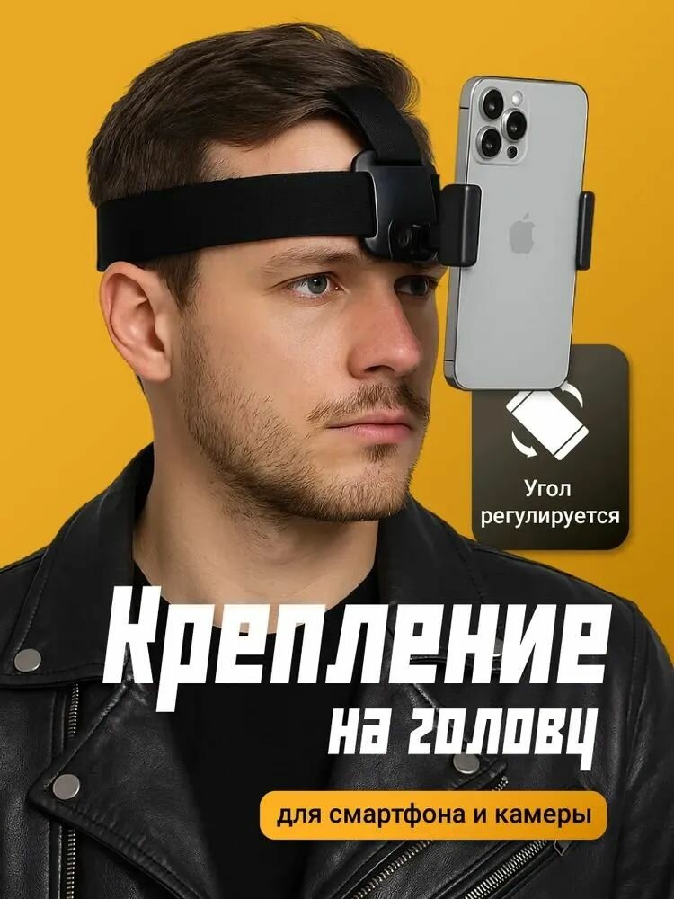 Крепление для телефона и экшн-камеры на голову SSY
