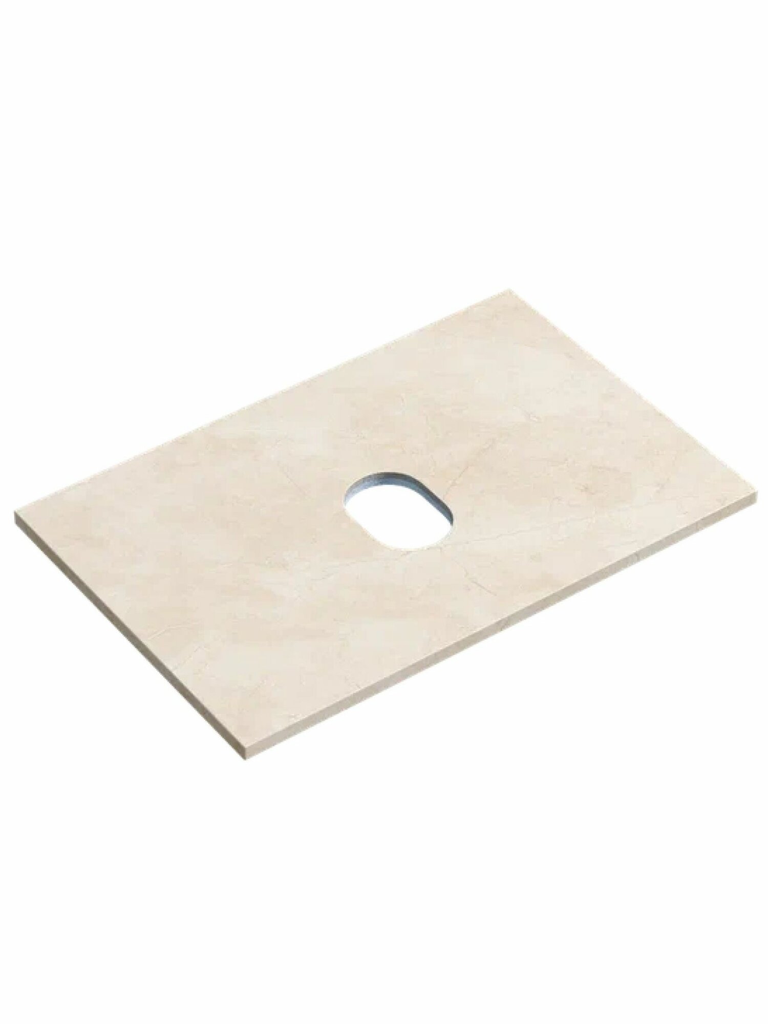 Столешница для ванной Sancos Фолк (Folk) TT70A2, 70×46 см, керамогранит, креман (kreman), без отверстия под смеситель