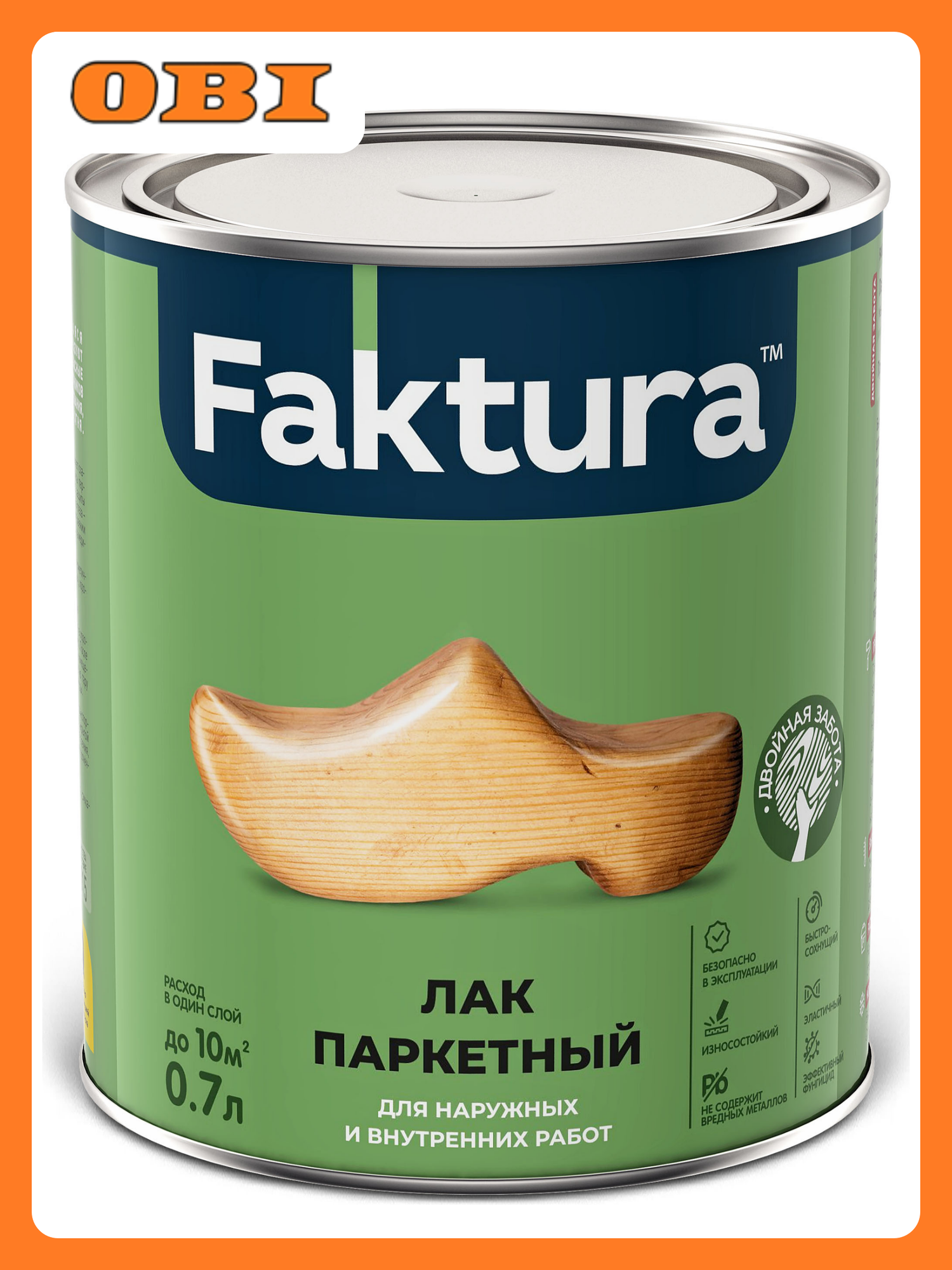 Лак FAKTURA, паркетный, алкидно-уретановый, износостойкий, 0,7л