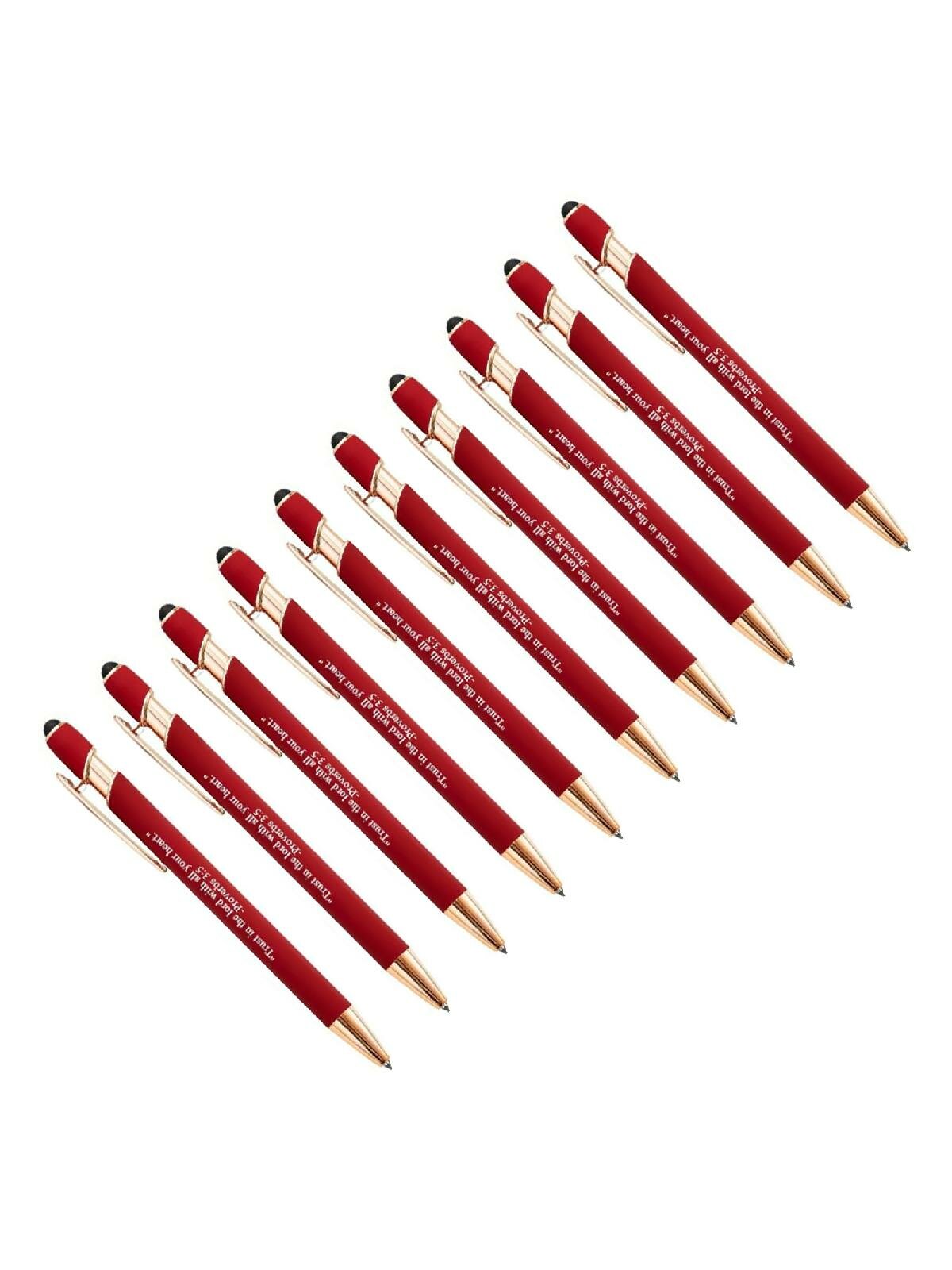 Шариковые ручки со стихами из Библии 10шт, выдвижная шариковая ручка для ежедневных заметок