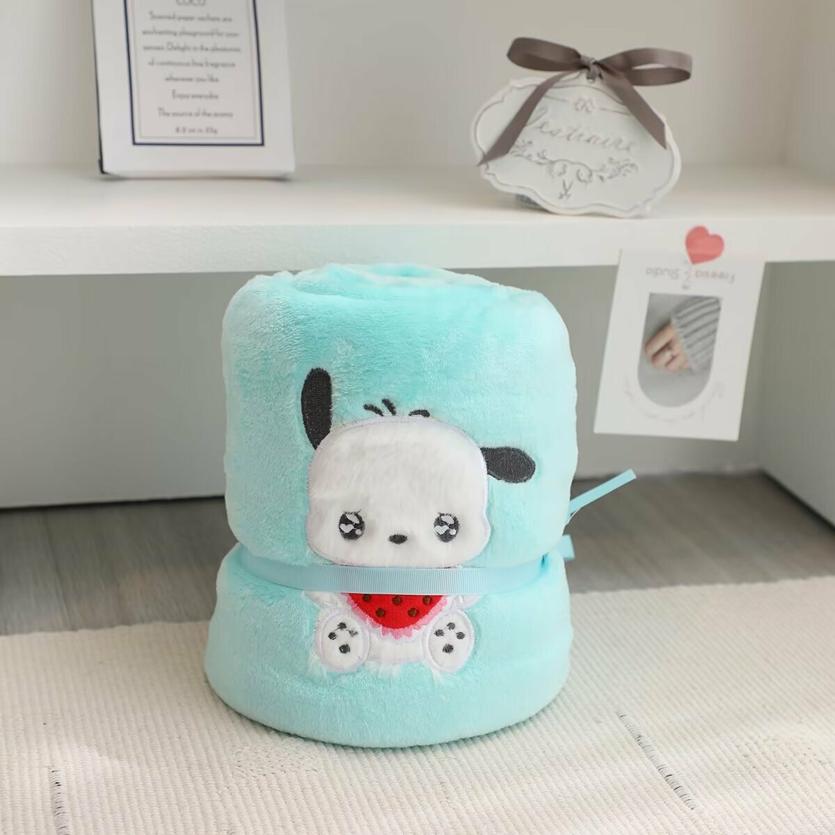 Плед из мультяшного кораллового флиса, утепленный плед для дивана, плед для офисного сна, плед для одного кондиционера, небольшой фланелевый плед.