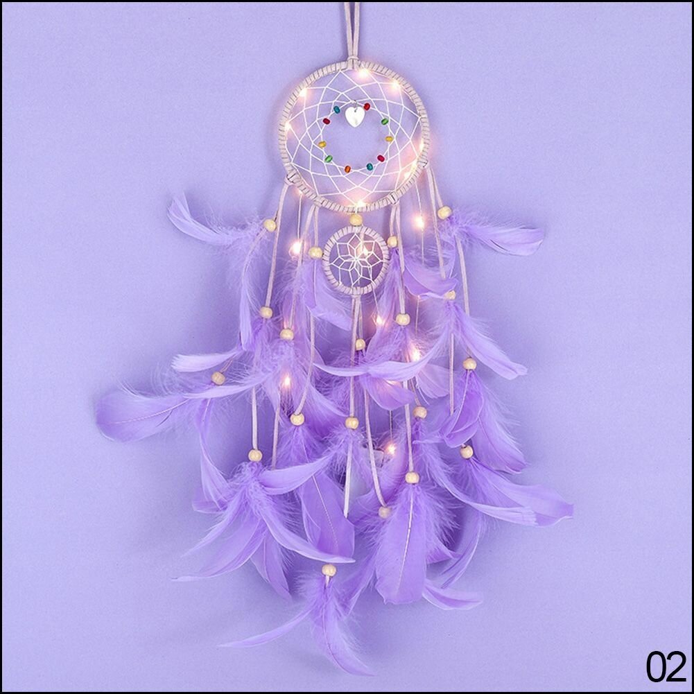 Эксклюзивный светодиодный ловец снов с декоративными полыми колокольчиками и подвеской для креативного интерьера