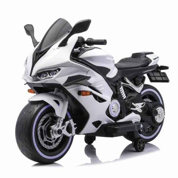 Детский электромотоцикл Ducati (12V, EVA, ручка газа, спидометр) - FT-821-WHITE