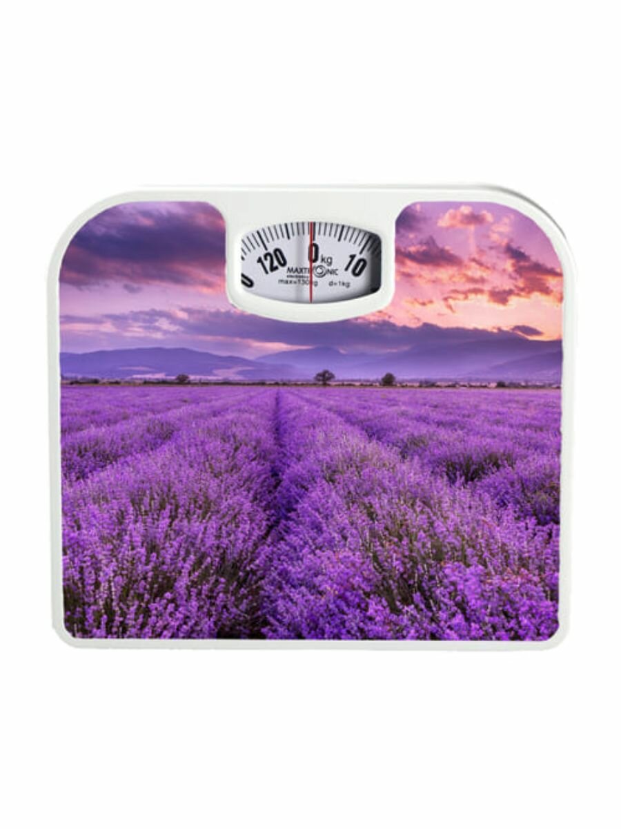 Весы напольные механические точные Maxtronic MAX-1643, Максимальный вес 130 кг, Крупный шрифт надписей на шкале, Ручная регулировка и установка нуля