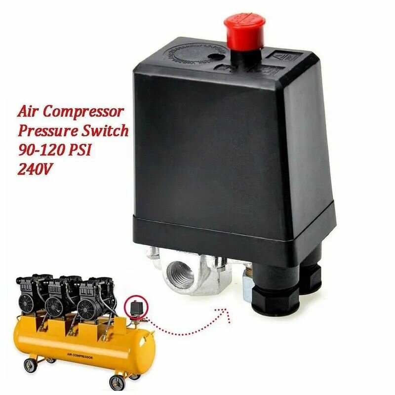 Запасные части для клапана управления реле давления воздушного компрессора 90-120 PSI 240 В