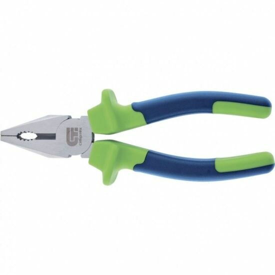 Плоскогубцы / пассатижи комбинированные СИБРТЕХ, 180 мм, сталь 45 с защитой от коррозии, двухкомпонентные рукоятки с упорами, 17051