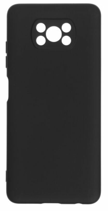 Чехол накладка для Poco X3 / X3 Pro черная / Чехол на Поко Х3 / Х3 Про черный, защитный