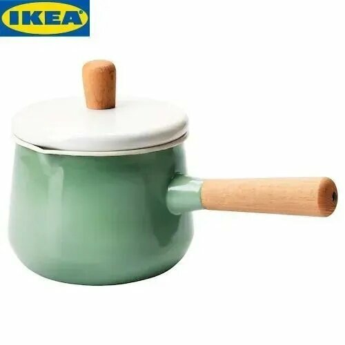 IKEA Сковорода , с крышкой, с фиксированной ручкой