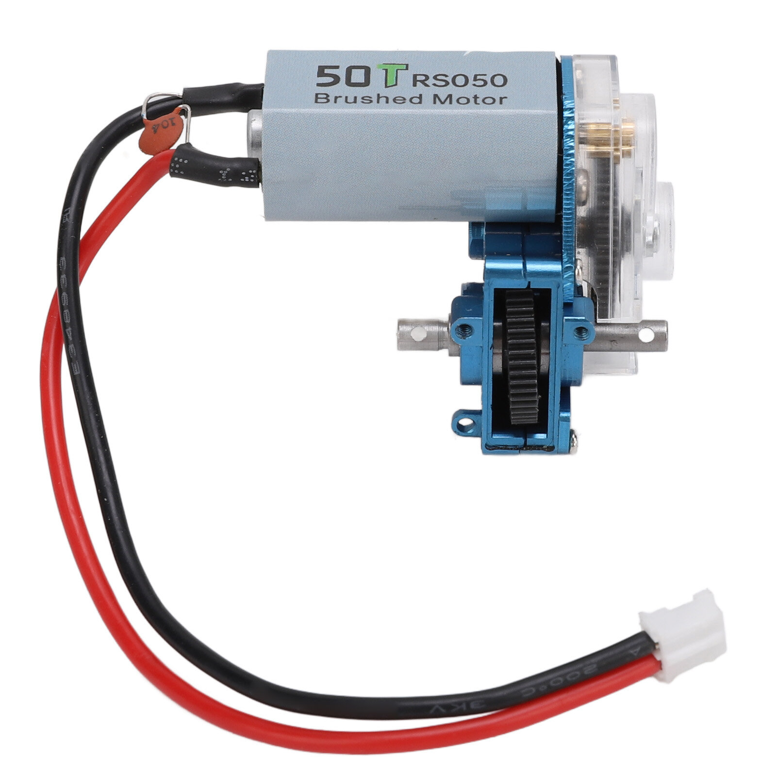 RC -коробка передач с 050 50T Metal Metal Пластическая прозрачная коробка передач для трансмиссии для осевого SCX24 1/24 RC.