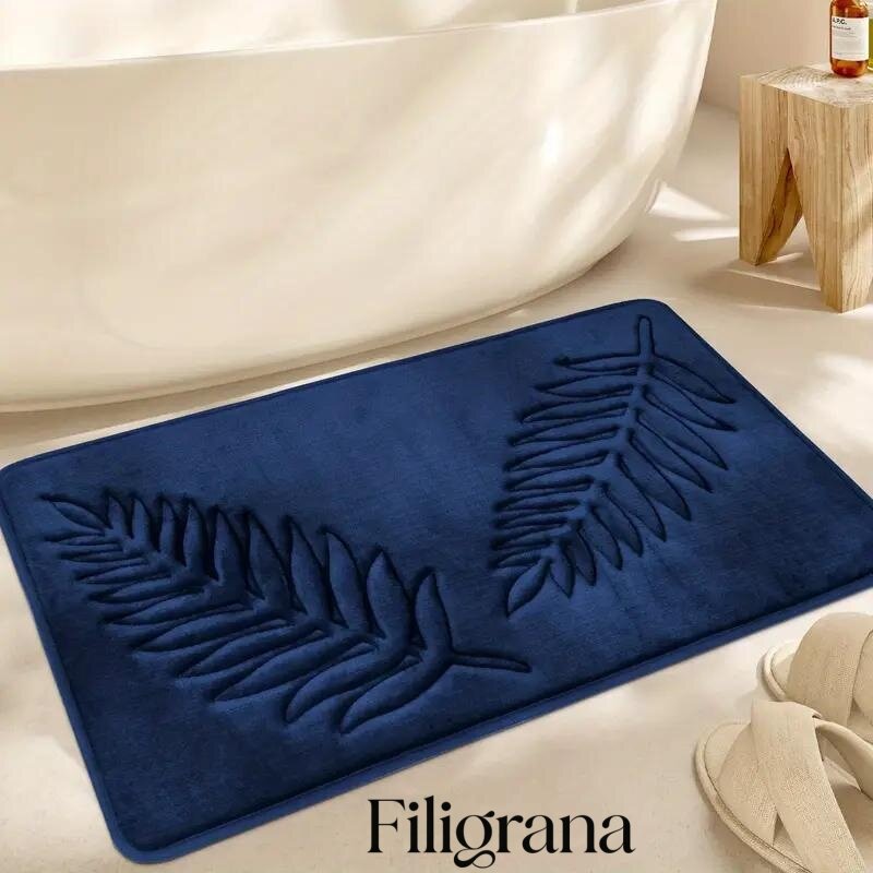 Рельефный напольный коврик Filigrana для ванной и туалета, впитывающий и противоскользящий.40cm*50Ucm