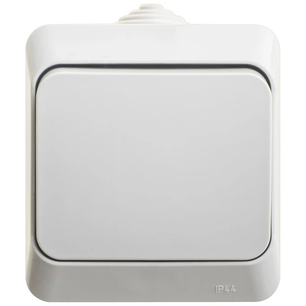 Переключатель 1-клавишный Systeme Electric (Schneider Electric) Этюд, 10 А, IP44, серый, арт. BA10-046C