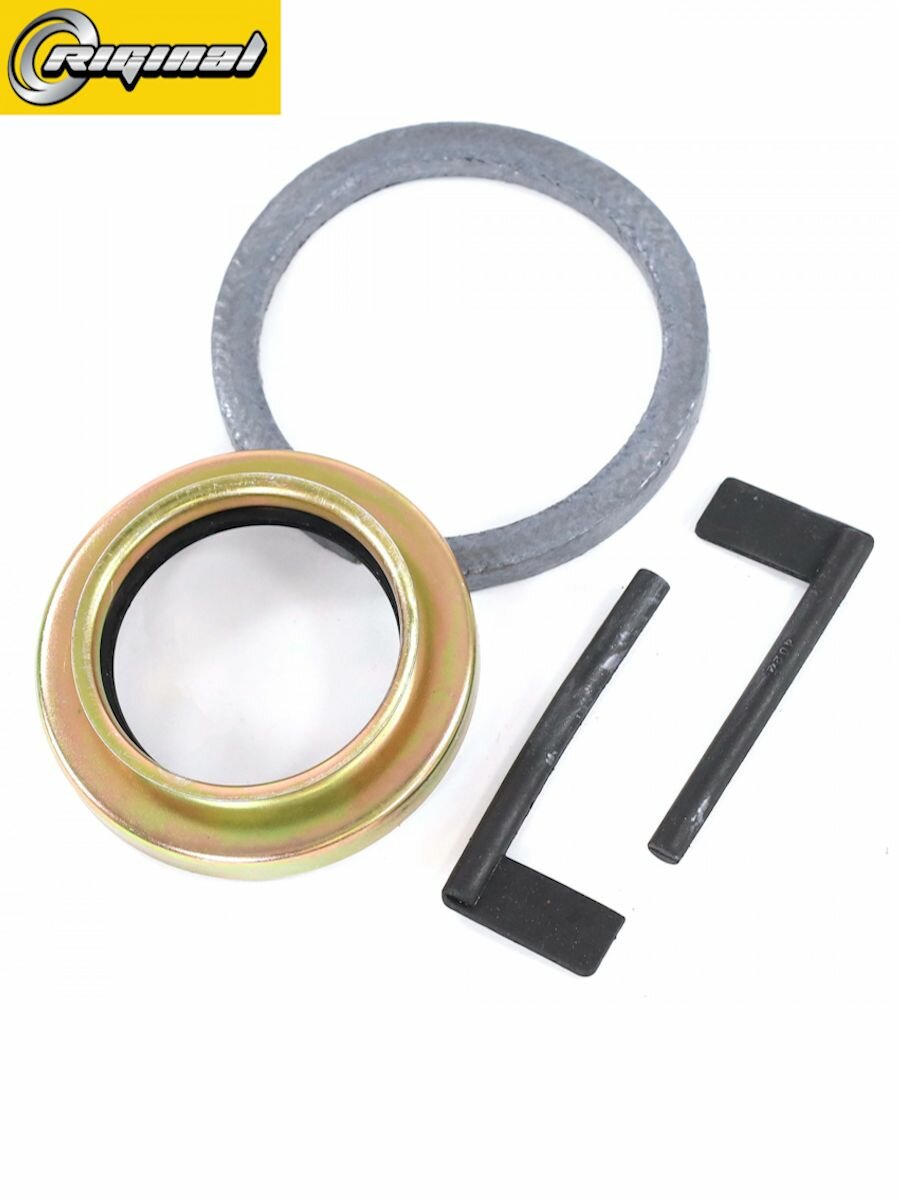 Сальник коленчатого вала для ГАЗ 24, 3102 Волга (дв. ЗМЗ 402) в обойме с флажками и набивкой арт RG4022-1005000-10