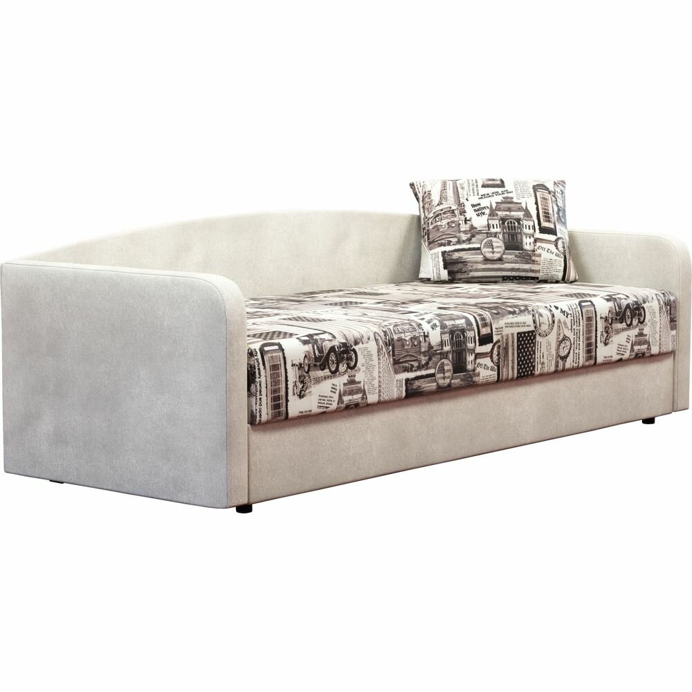 Диван тахта Наш Диван Карина А23 флок бежевый