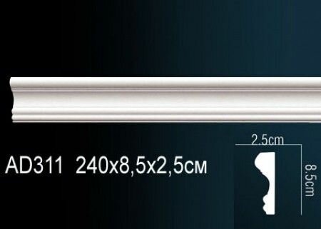 Молдинг для Ремонта Perfect AD311F Гибкий Д240xШ2.5xВ8.5 см /Перфект.