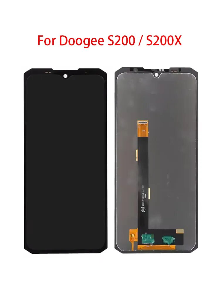 Дисплей на Doogee S200, S200X в сборе с тачскрином Черны