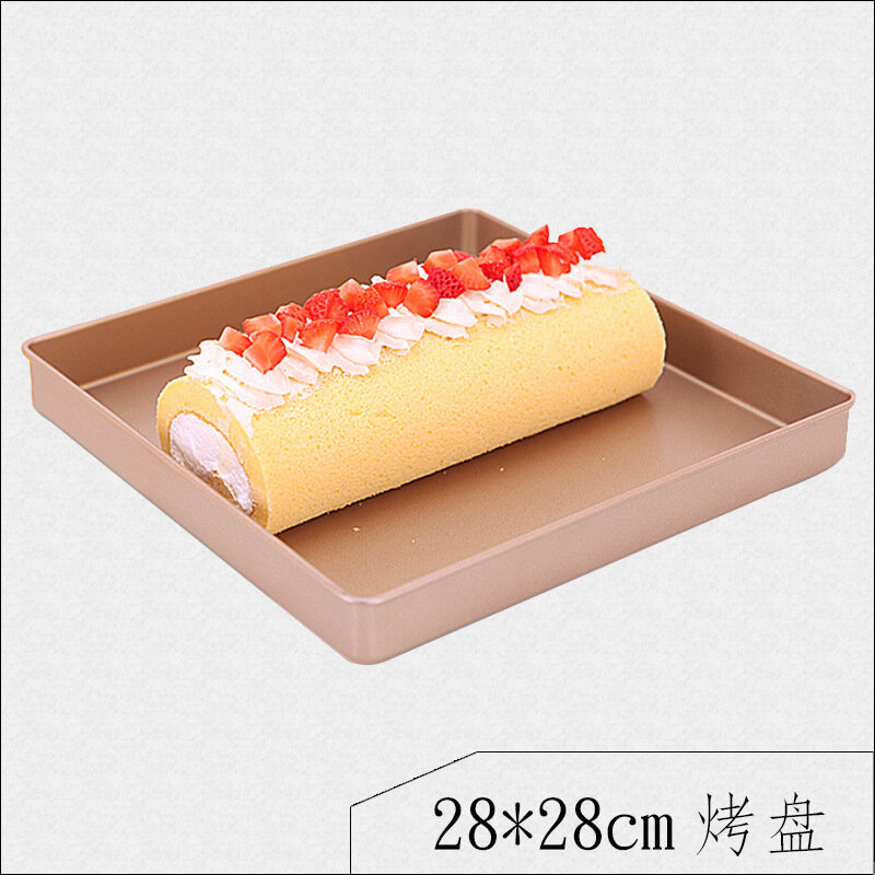 Прямоугольная форма для выпечки для домашнего использования, традиционная форма для рулета, антипригарный инструмент для духовки для нуги, снежинок и печенья