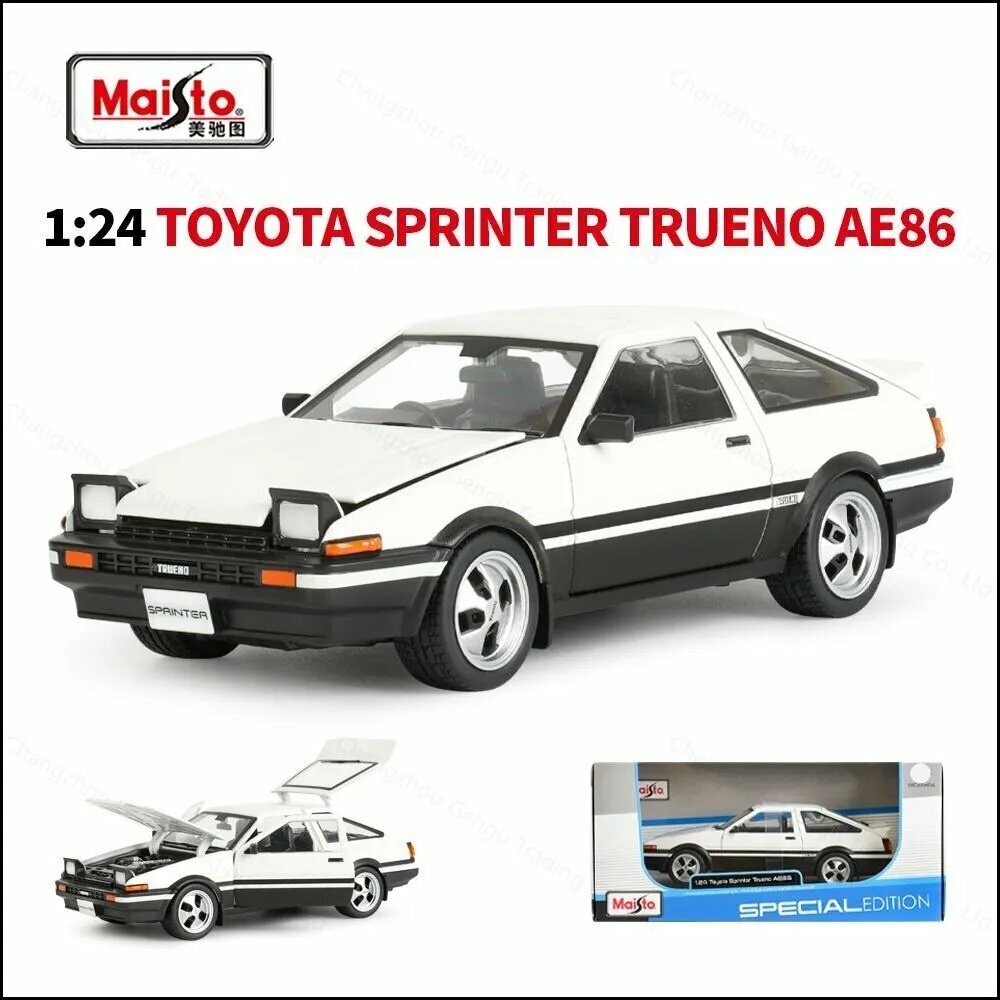 Maisto 1:24 Toyota Sprinter Trueno AE86 , отлитая под давлением Коллекционная модель автомобиля
