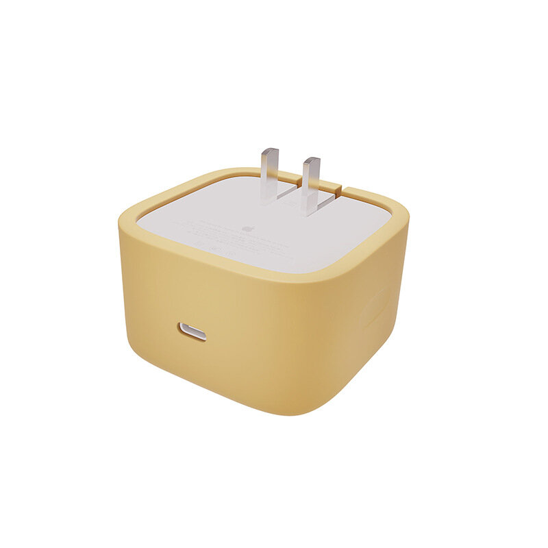 Силиконовый чехол для адаптера Apple 40W быстрой зарядки - Черный Белый Розовый Серо-белый Светло-желтый Глубокий синий