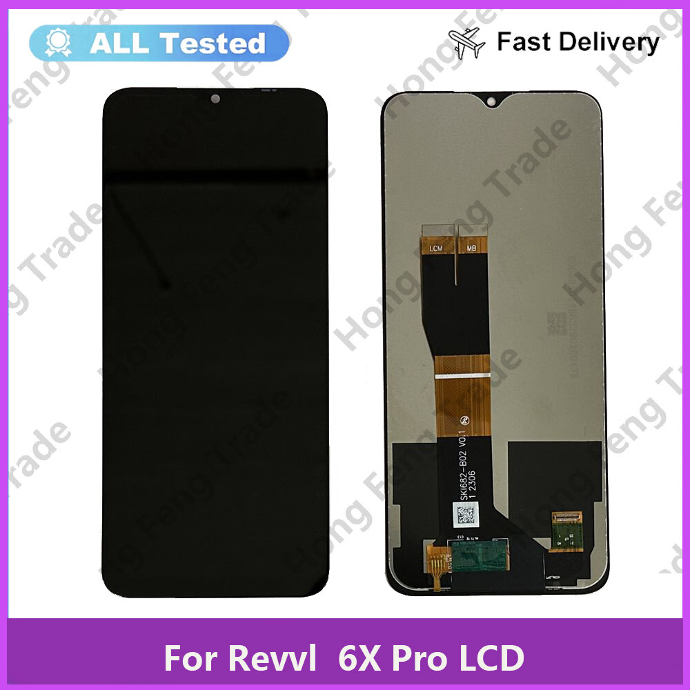 Дисплей для T-Mobile REVVL 6X Pro, дисплей в сборе с сенсорным экраном, черный , содержать инструментов