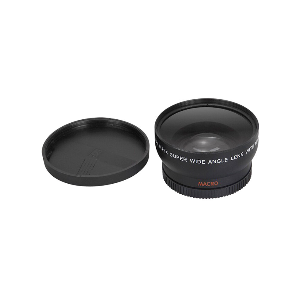 58MM 0.45x Широкоугольный Объектив с Макрообъективом Замена для Canon Nikon Sony Pentax 58MM Камера Черный Сcrew-In Многослойное Оптическое Стекло 62mm UV Монтаж 8*6.5*8cm 149g 1 Объектив 1 Передняя Крышка 1 Задняя Крышка 1 Сумка для Объектива