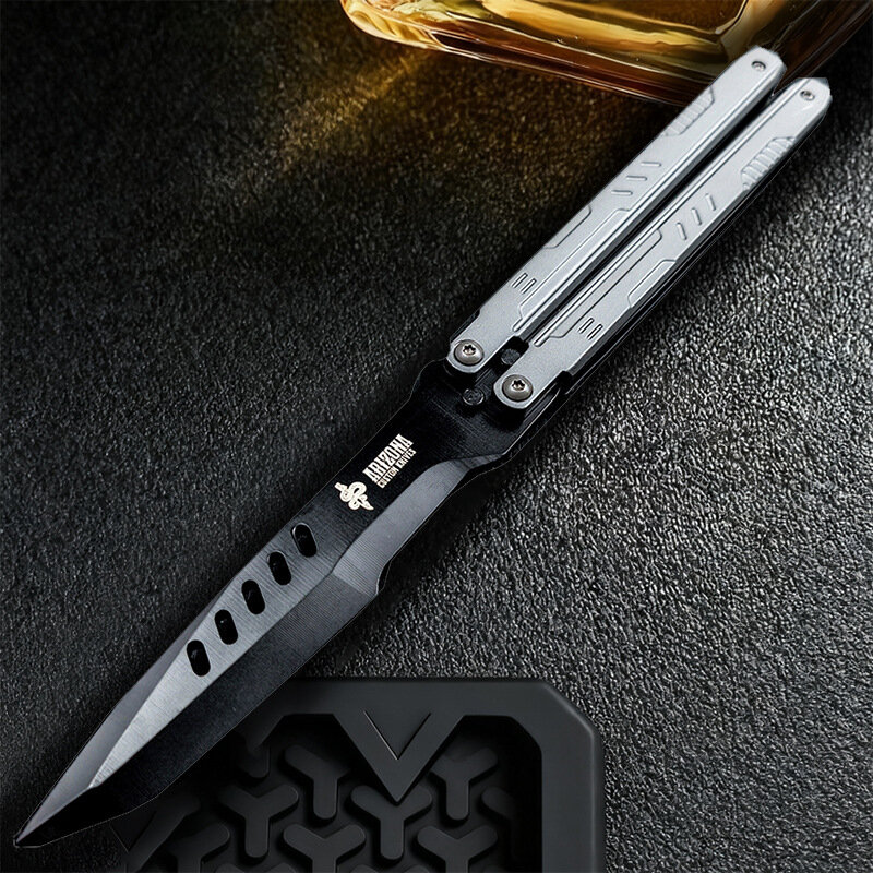 Алюминиевый сплав CNC бабочка не заточенная фантазийная бабочка тренировочный нож складной CSGO периферия