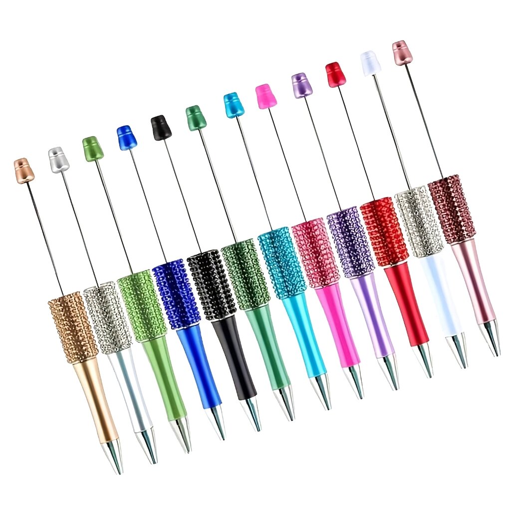 12 палочек, цветной набор шариковых ручек с бриллиантовой инкрустацией "сделай сам" из бисера
