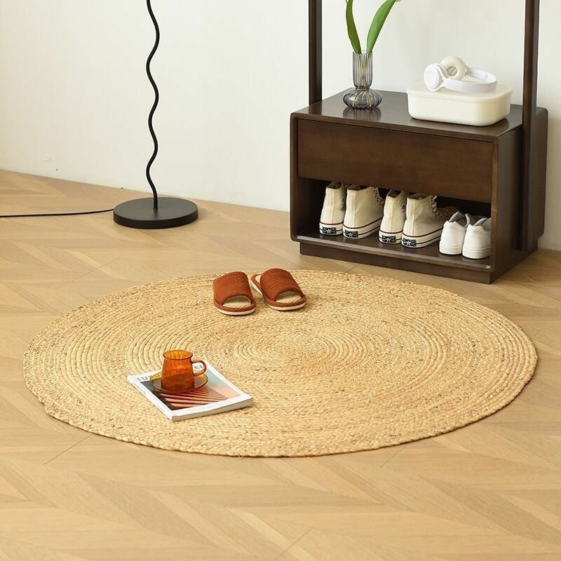 Ручная работа круглый ковер из седж, коврик для спальни, коврик для входной двери, коврик для гостиной, декор для фотографии