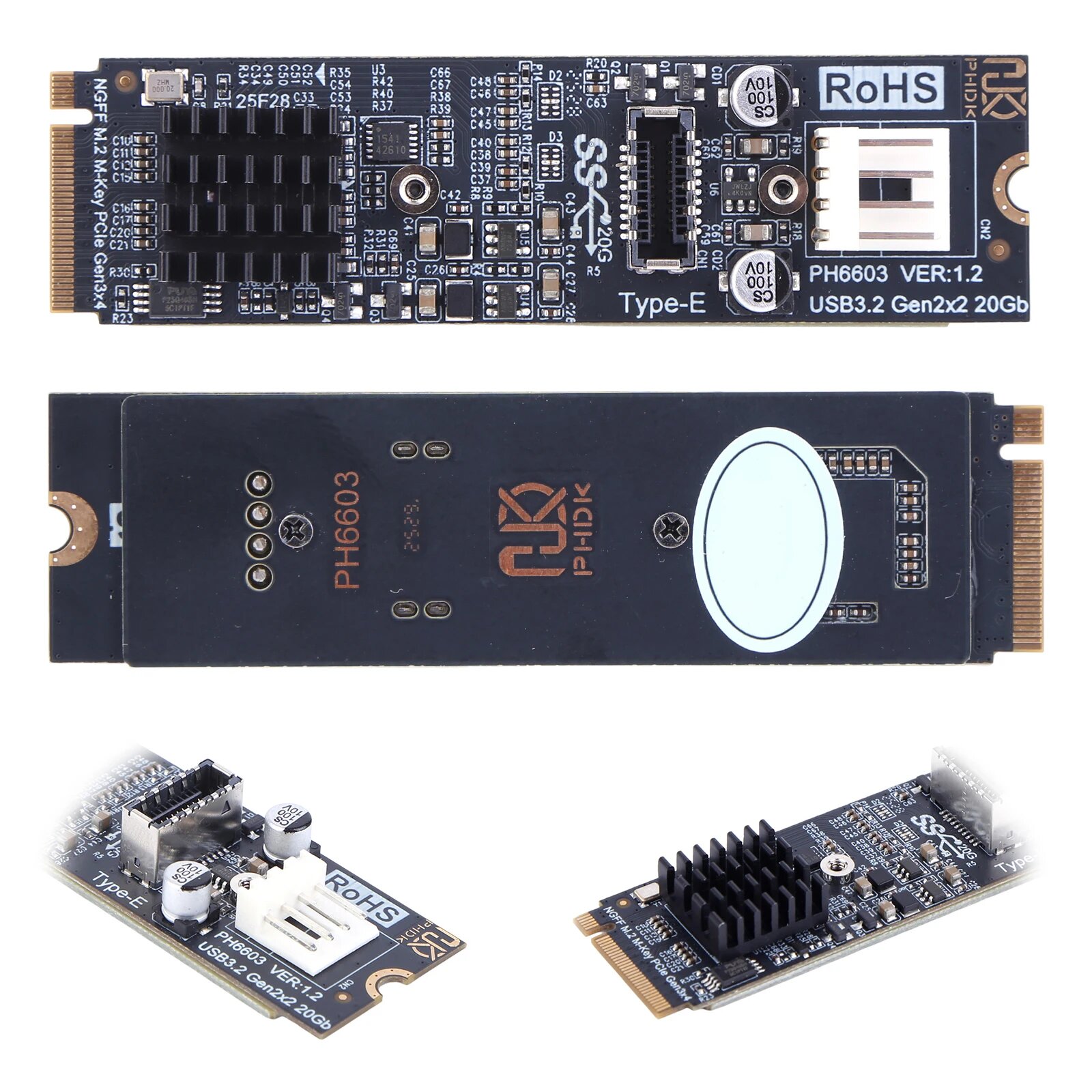 Адаптер M.2 NVMe M Key на USB3.2 ALLOYSEED 20 Гбит/с