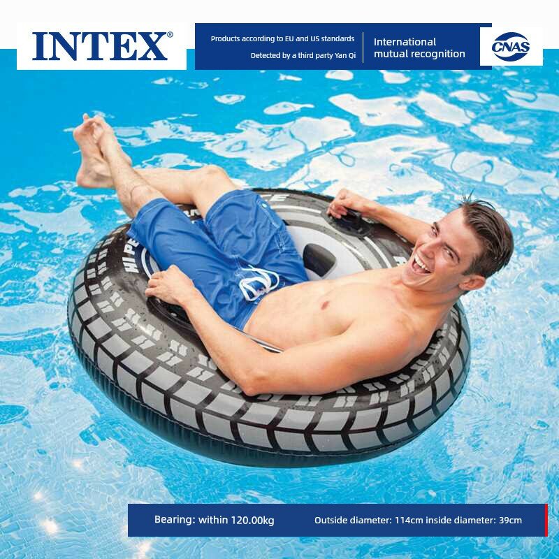 INTEX Надувной круг с ручкой-шина для веса до 120 кг (240 фунтов) - Универсальный для всех пользователей