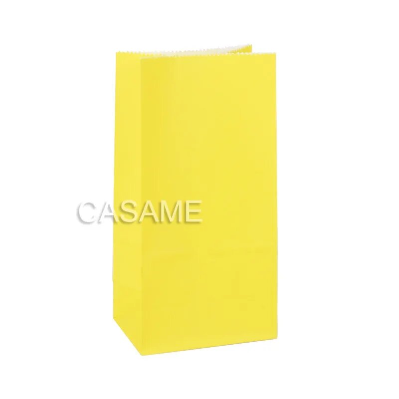 10 маленьких крафт-пакетов Желтый, solid yellow