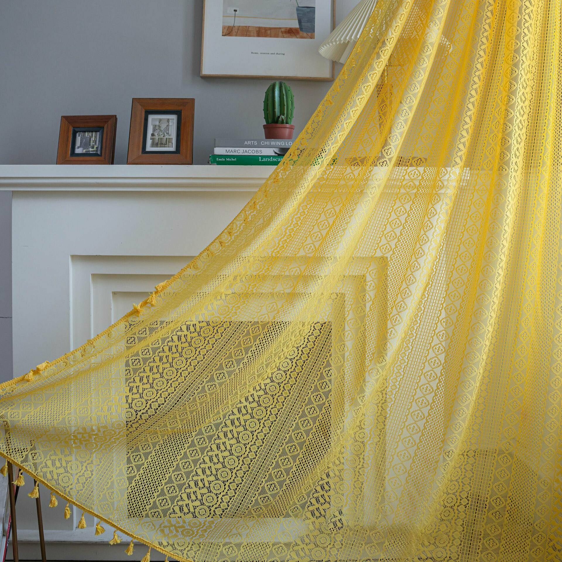 Комплект штор Блэкаут - Штора вязаная, кружевная занавеска