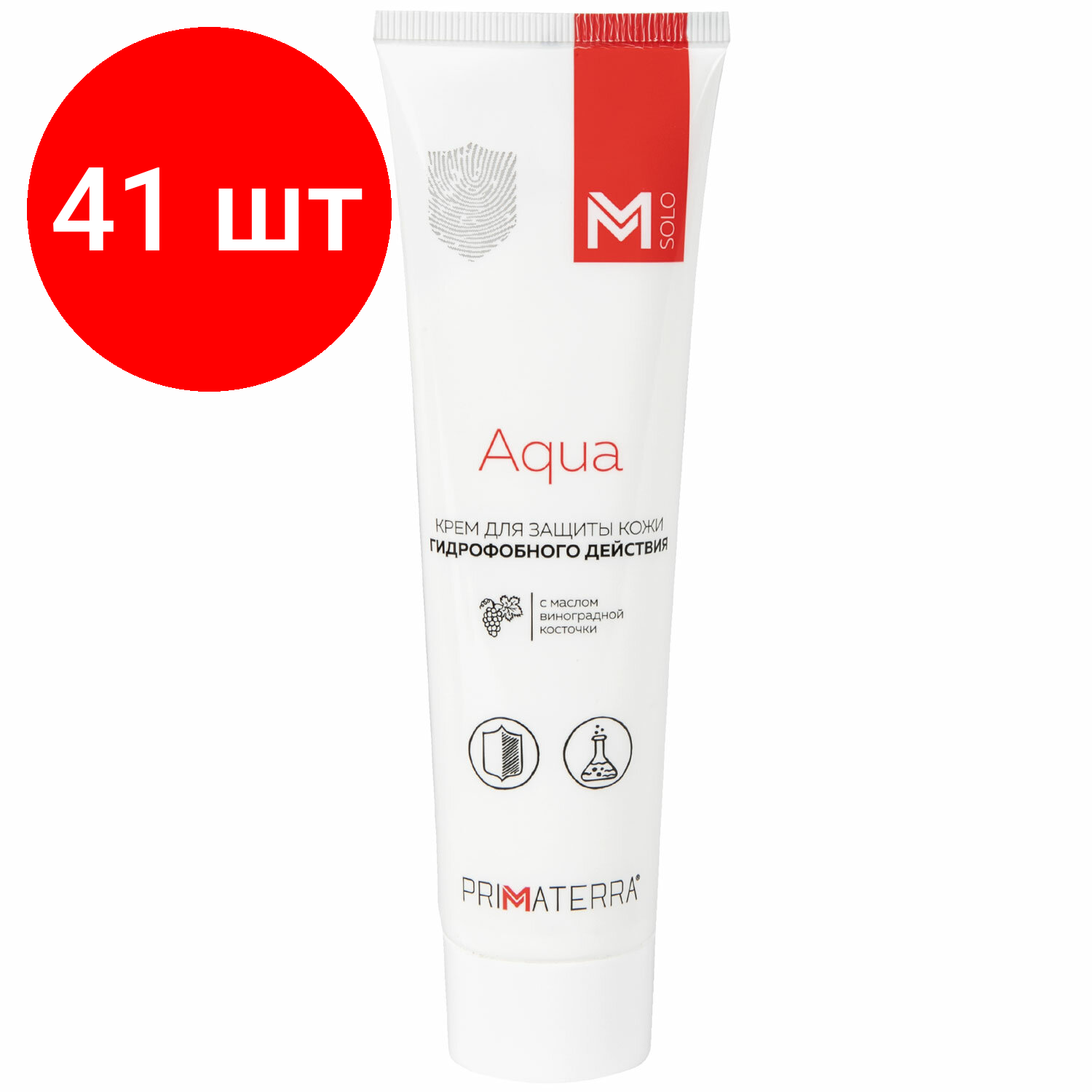 Комплект 41 шт, Крем защитный 100 мл M SOLO AQUA гидрофобный для кожи, от кислотных и щелочных средств, 8752