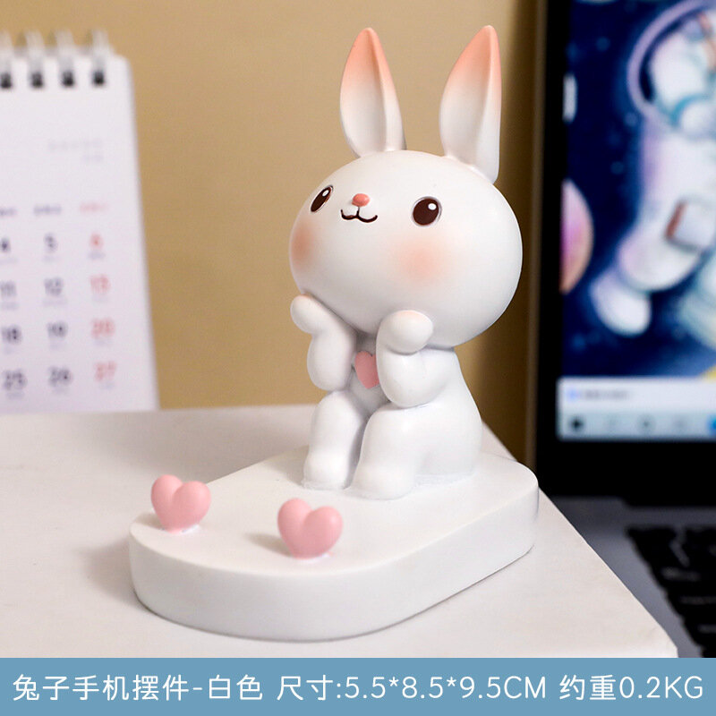 Креативная милая подставка для телефона в виде кролика, современная гостиная, домашний винный шкаф, офисный стол, декор для детской комнаты, оптовая продажа