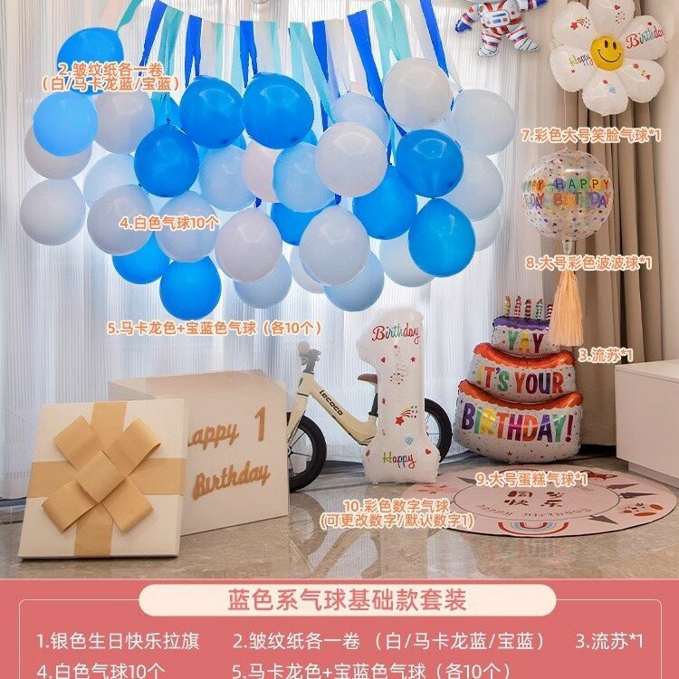 2026 Новейшие украшения для первого дня рождения мальчика и девочки, детская сцена, фон для фото с воздушными шарами, атмосфера для вечеринки
