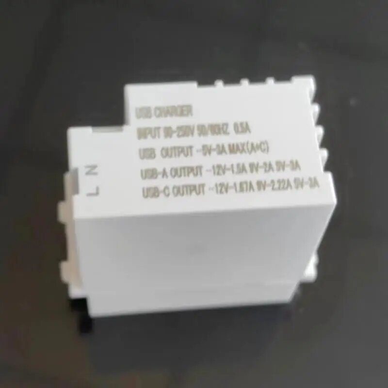 1 шт, 220 В, розетка для зарядной панели мобильного телефона, USB + модуль питания типа C, 5 В, трансформатор 2,1 А, розетка для зарядки, адаптер переключения