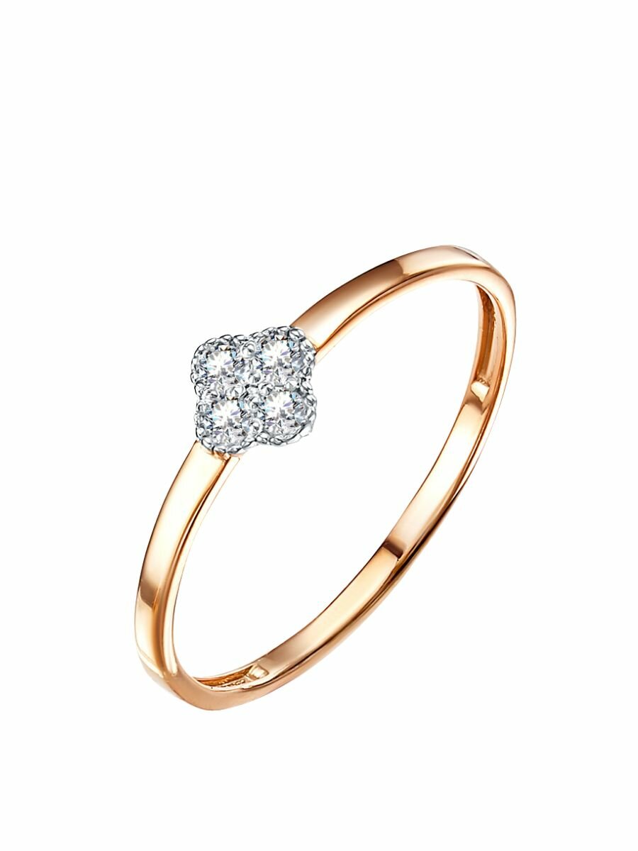 Кольцо, красное золото, 585 проба, родирование