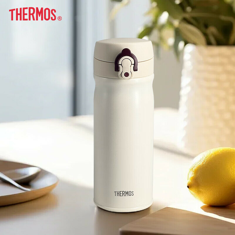 Thermos Вакуумный нержавеющий стальной термос с толчковой крышкой легкий переносной стакан TCMB-400 Белый