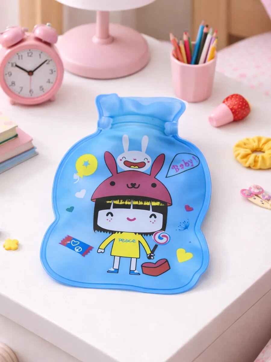 Многоразовая детская ПВХ грелка водяная 14,5 х 10,5 см Девочка