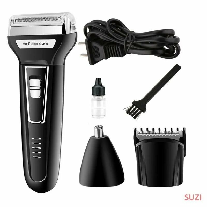 Электробритва Электробритва/электробритва для мужчин 3 в 1/электробритва мужская/бритва для мужчин электрическая, черный