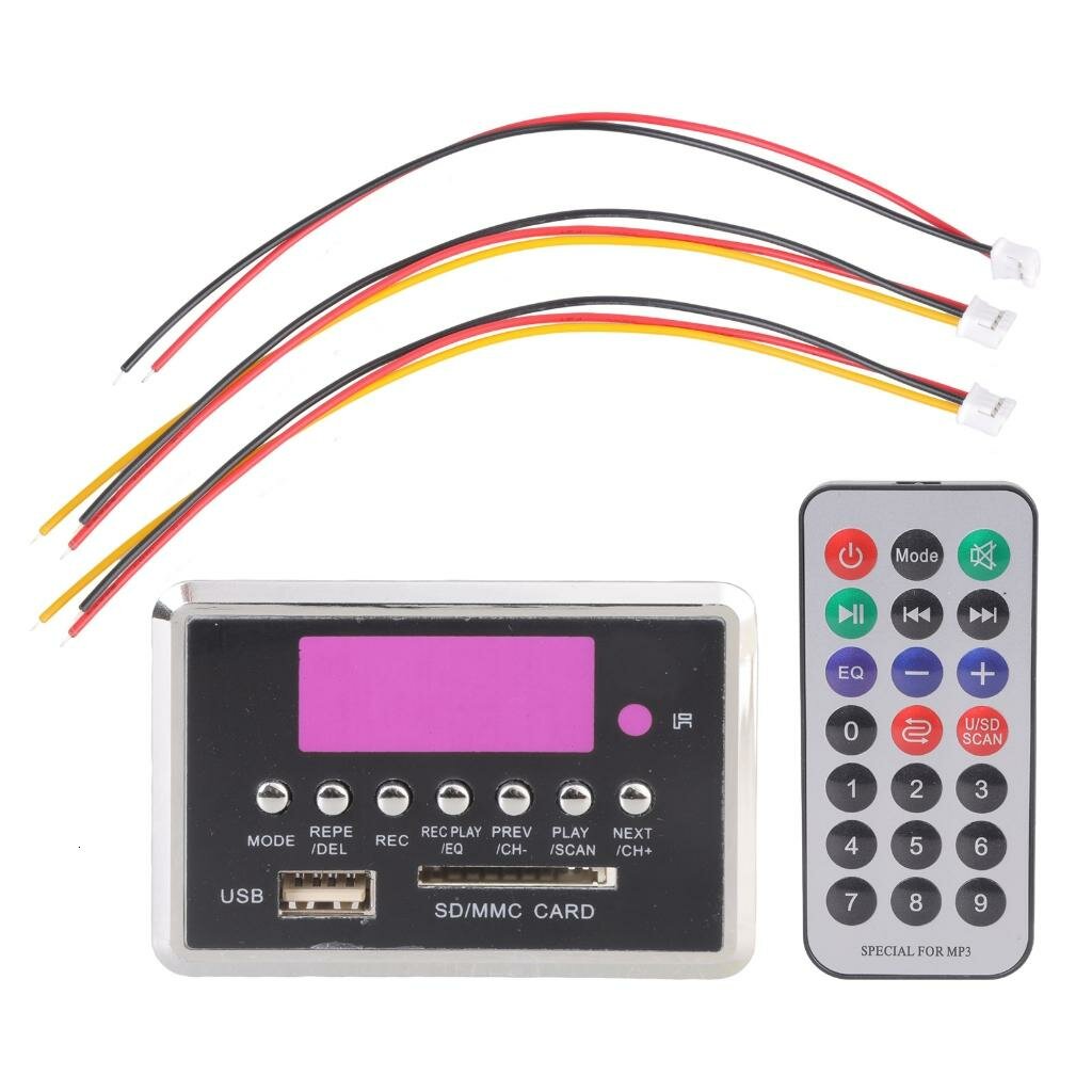 Модуль MP3 D111BT с Bluetooth 5.0, FM-радио и USB для авто