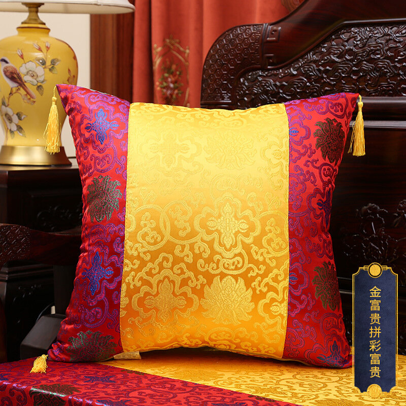 Новая подушка в китайском стиле, красная подушка для деревянного стула, подушка для дивана, подушка для окна, подушка для головы, подушка для спины, подушка для талии, чехол с узором дракона
