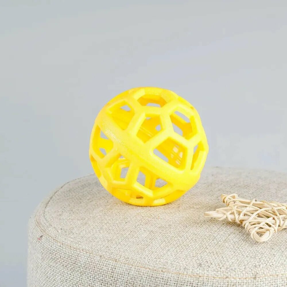 Сетчатый ажурный резиновый мяч для средних и крупных собак и щенков / диаметр 9 см / игрушка для животных-A