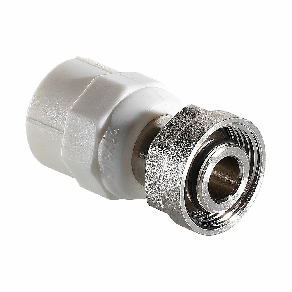 Соединитель PPR с накидной гайкой для перехода на евроконус Valtec VTp.708E.0.02005