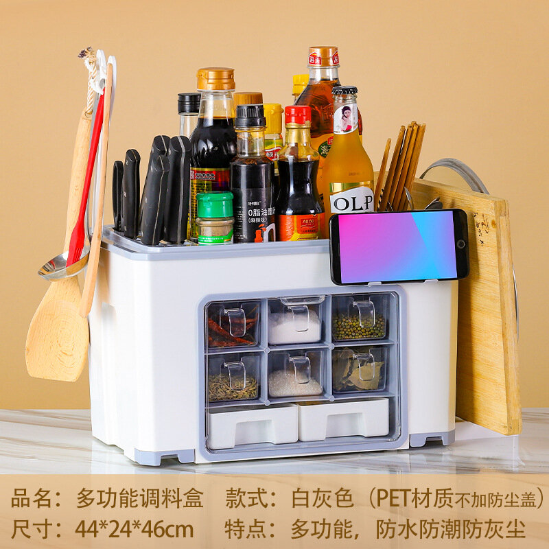 Кухонная полка для специй, многоярусная напольная стойка для хранения бутылок и банок, многофункциональный органайзер