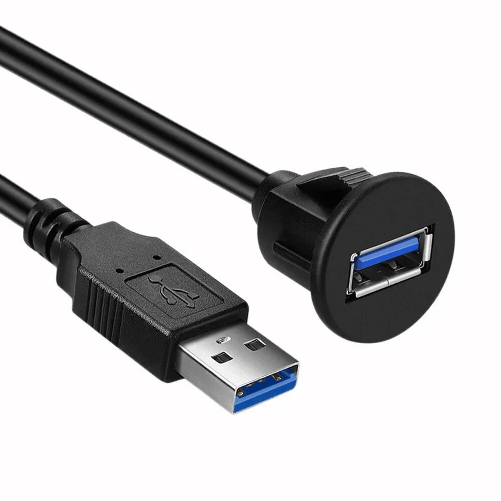 USB 3.0 "папа-мама" круглый, 1 м, Circular 3.0