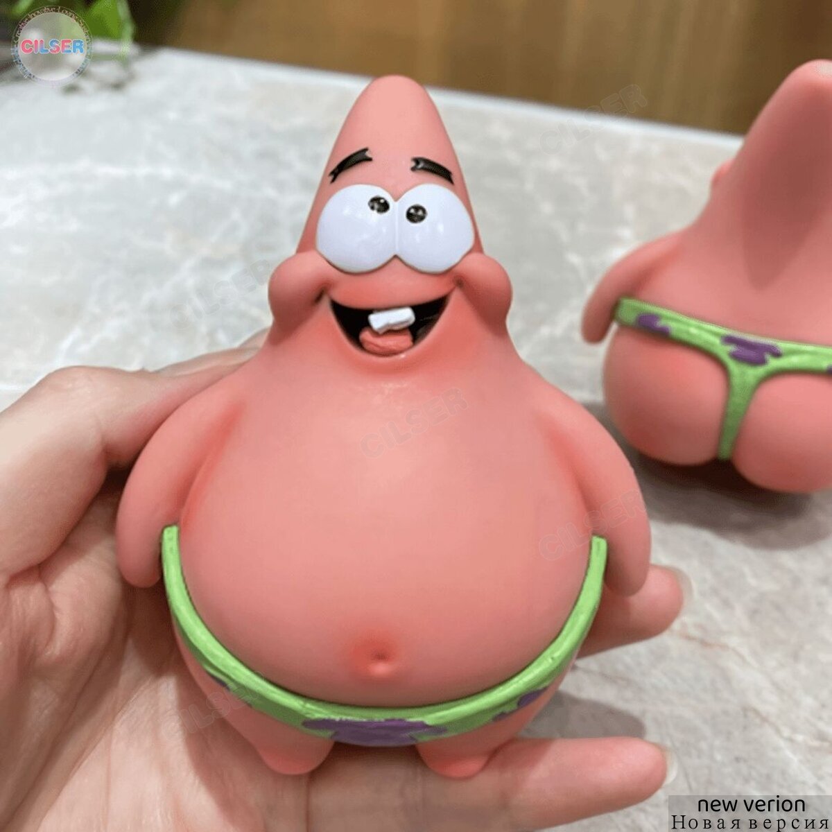 Аниме-фигурка SpongeBob SquarePants ПатрикA, для украшения рабочего стола, полки или салона автомобиля, 16,8 см