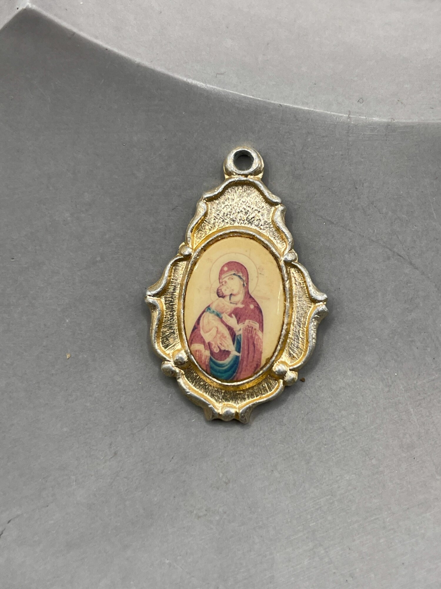 Винтажная нательная икона, кулон, подвеска