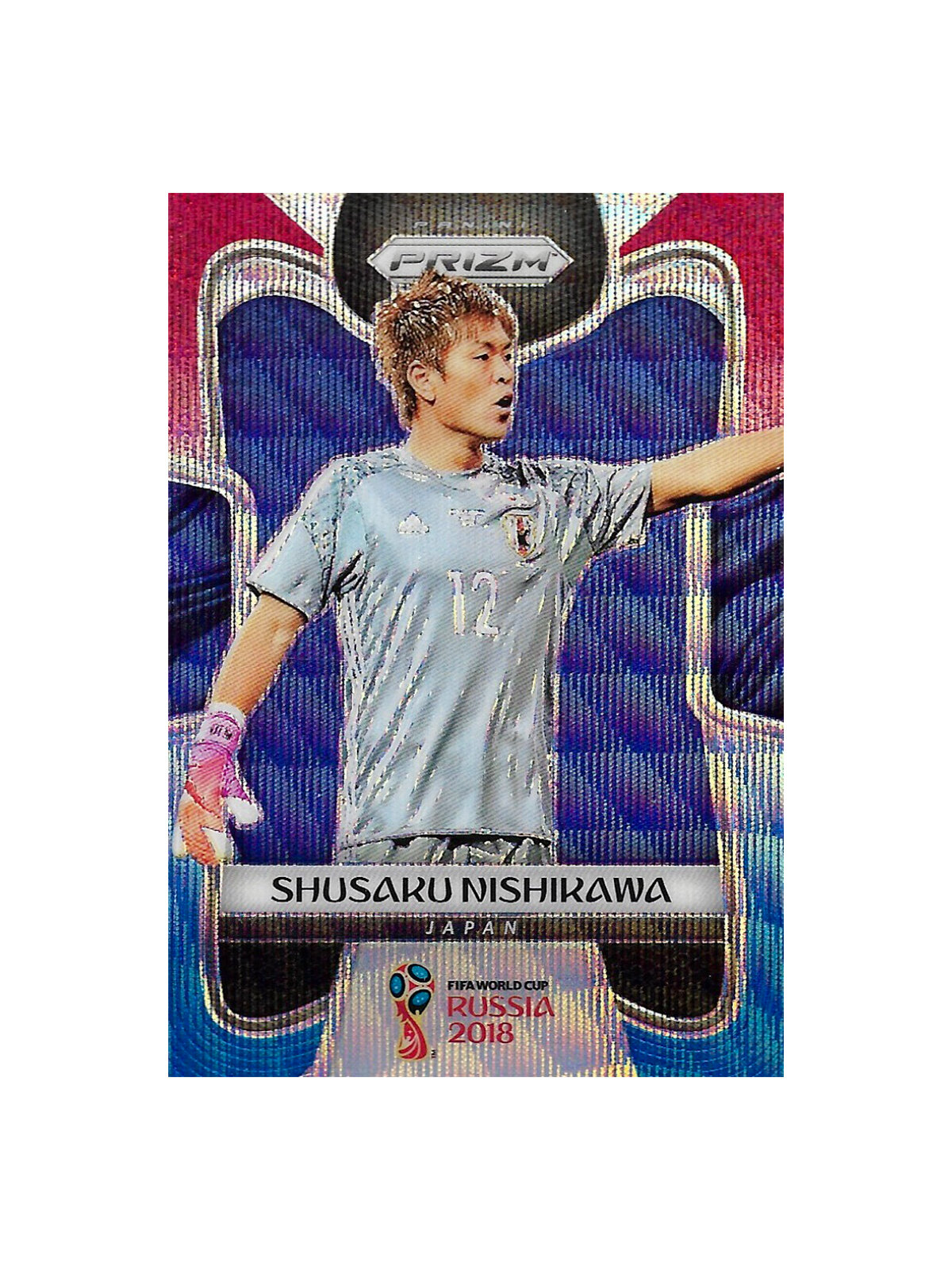 Коллекционная карточка Panini Prizm FIFA World Cup Russia 2018: #122 Shusaku Nishikawa - Red Blue Wave