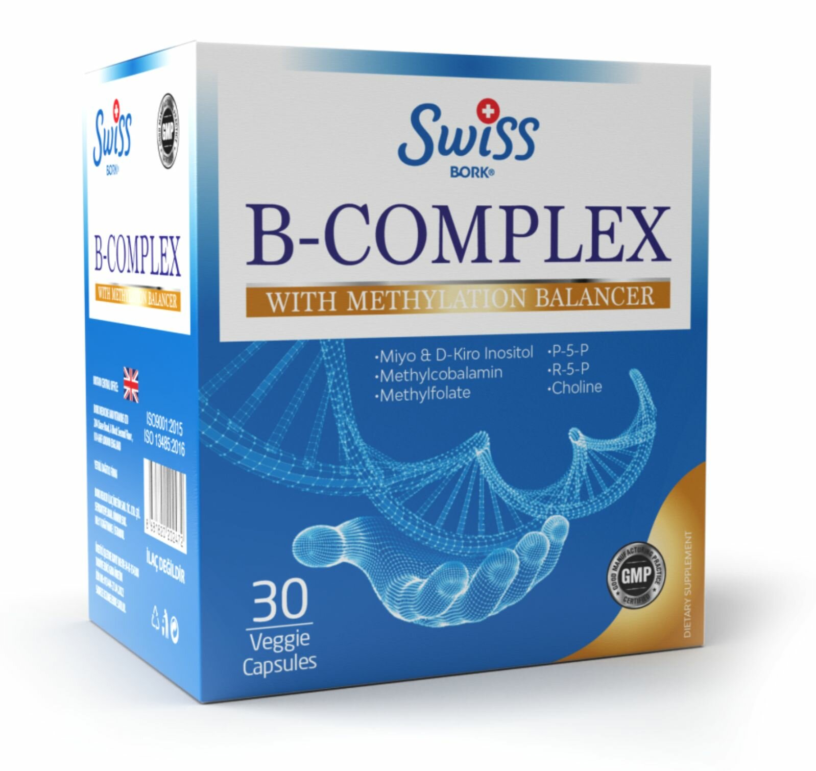 Комплекс витаминов группы B B-Complex Swiss, 30 капсул